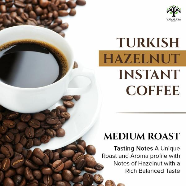 Vanalaya Turkish Hazelnut Instant Coffee Hazelnut Flavoured Coffee 50gm ...