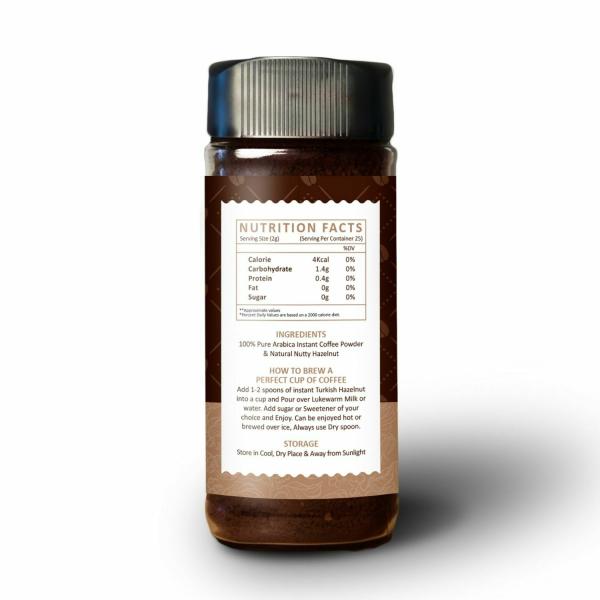 Vanalaya Turkish Hazelnut Instant Coffee Hazelnut Flavoured Coffee 50gm ...