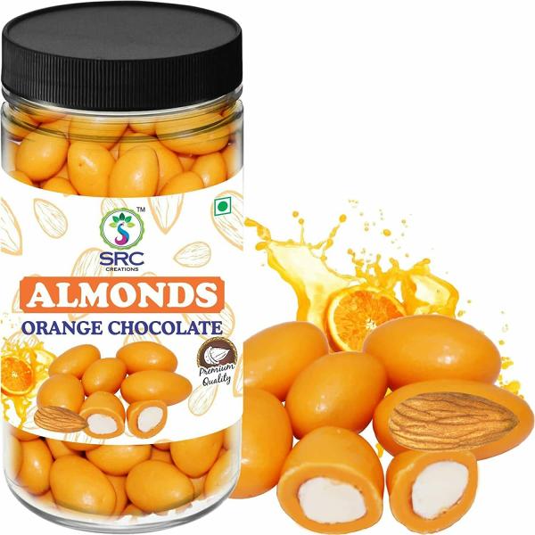 SRC Creations Almonds Orange Chocolate 250g Jar Packing | Chocolate ...