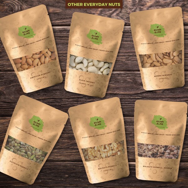 Brown Bling Superior Whole Walnuts in Shell - 500g Sabut Akhrot - JioMart