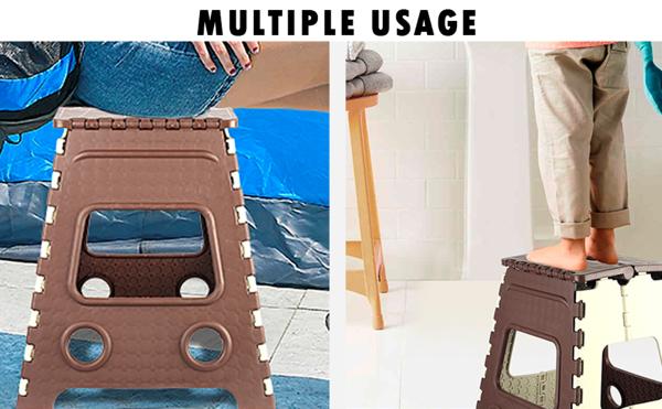 AK IMPEX 18 Inches Super Strong Folding Step Stool for Adults and Kids ...