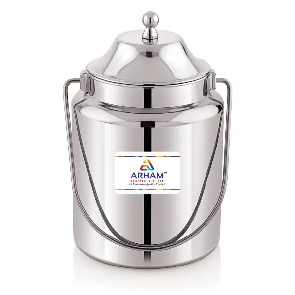ARHAM STAINLESS STEEL Barni/Akhand Barni/Jointless Milk Can/Oil Can ...