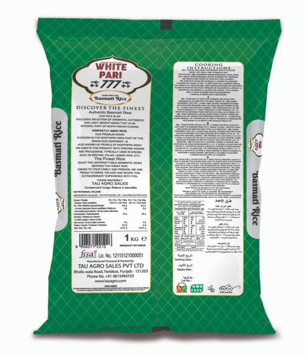 WHITE PARI 777 1KG BASMATI RICE - JioMart