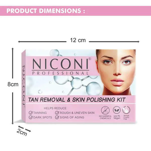 NICONI Tan Removal Skin Polishing Kit for Skin Whitening Facial Kit for ...