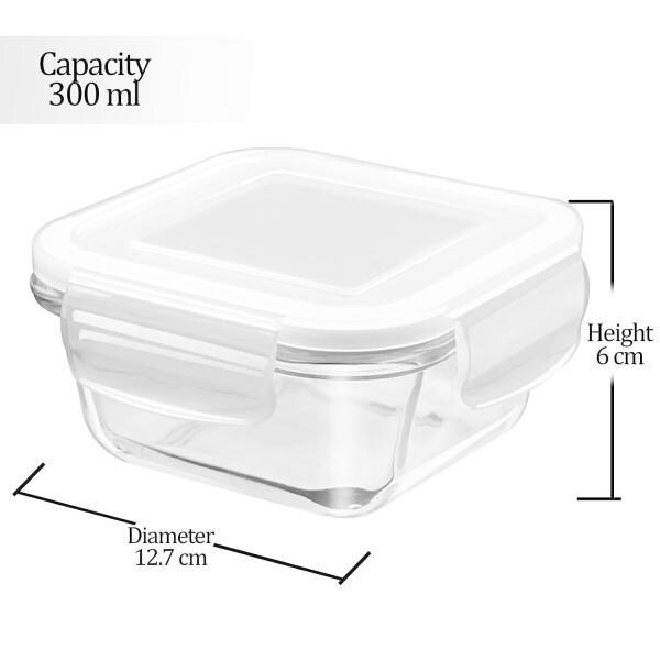 TREO Glass Container- 300 ml, Transparent - JioMart