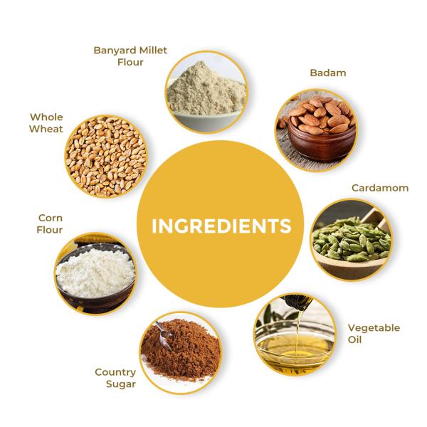 B&B Barnyard Millet Jaggery Cookies / Sanwa / Kuthiraivally Cookies ...