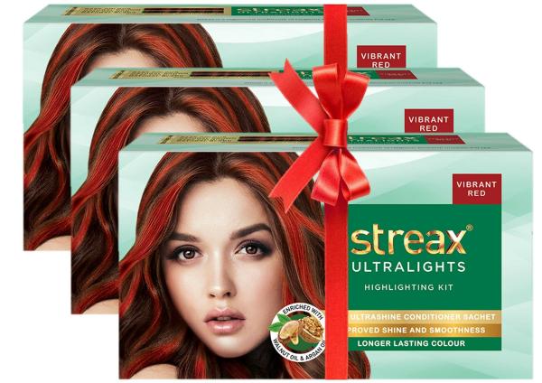 Streax Vibrant Red Highlights Kit, 60 G (Pack Of 3) - JioMart