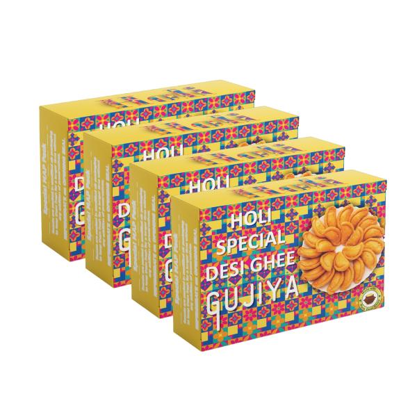 Delight Foods Desi Ghee Gujiya -Holi Gift Box , Indian Sweets, Mithai ...