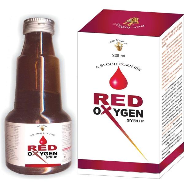 DEE INDIA HERBALS Red Oxygen Syrup a blood purifier (225 ml) pack Of 2 ...