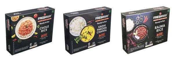 Freshway Heat and Eat Combo of 1-Chole Rice, 1-Rajma Rice, 1-Kadhi ...