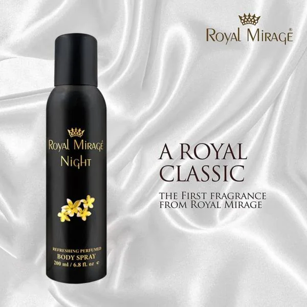 Royal Mirage Night Perfumed Body Deodorant Spray 200ml - JioMart