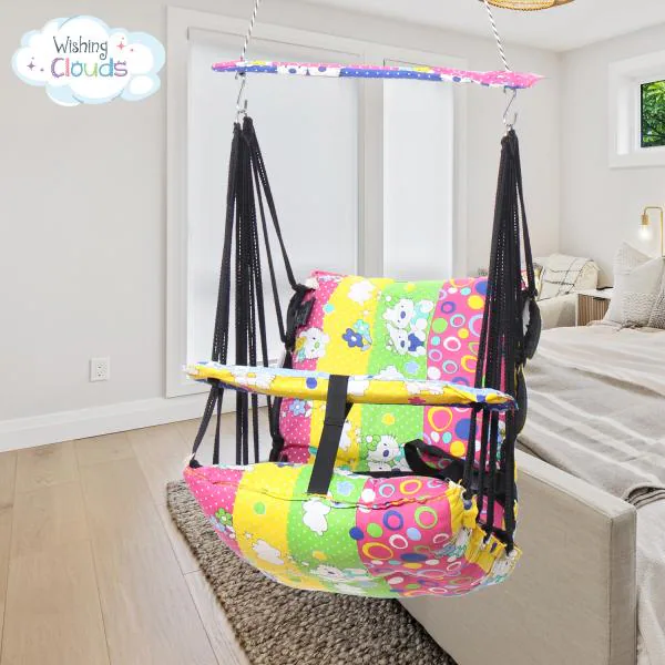 Wishing Clouds Swing for Baby, Uyyala for Kids 1-5 Years (Jazz Printed ...