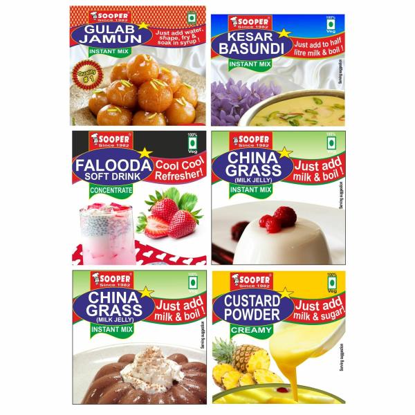 SOOPER GULAB JAMUN + KESAR BADAM DRINK + VANILLA ICE CREAM + VANILLA ...