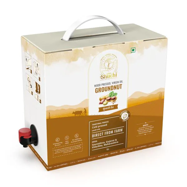 Janki's Shuchi Organic Cold Pressed Groundnut Oil 5L - JioMart