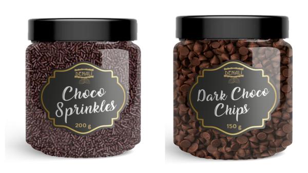 Denali Dark Choco Chips & Chocolate Sprinkles | Decoration for Cakes ...