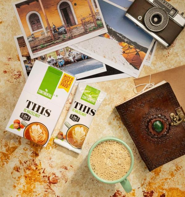 Continental THIS Hazelnut 3 in 1 Premix Flavoured Coffee 132g Box (22g*6 Sachets) (Pack of 3 ...