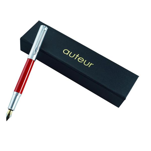 Auteur Red Metal Maroon Ink Fountain Ink Pen - JioMart