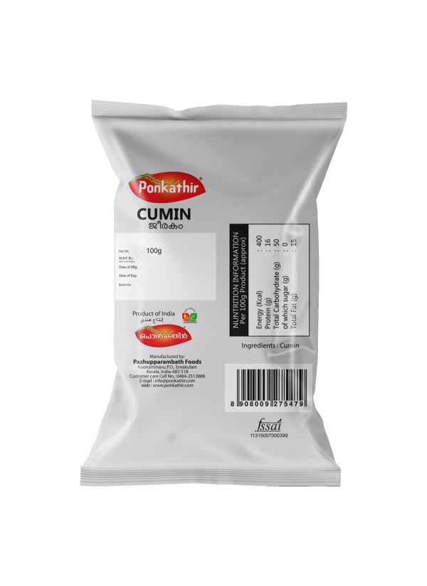 Ponkathir Cumin Seed 100g x Pack of 3 (300g)| Jeera| Jeerakam| Jilakara ...
