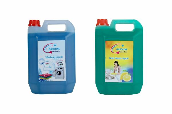 GASOLINE Home Care Washing machine liquid detergent Blue + Dish Washing ...