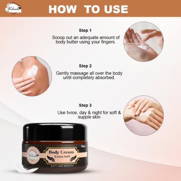 Rabenda Body Extra Soft Cream - Light Moisturizer for Women | Dry Skin (50 gm)(Pack - 1) - JioMart