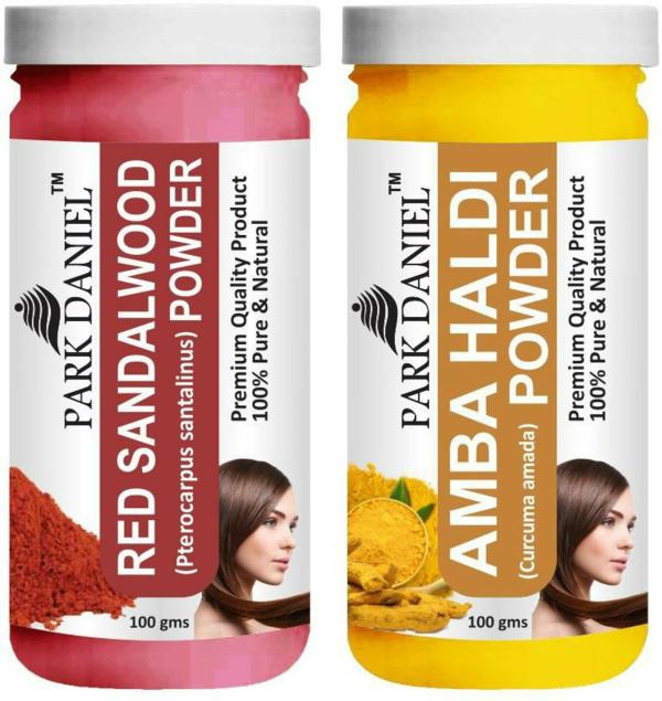 Park Daniel Premium Red Sandalwood Powder And Amba Haldi Powder, 100 G ...