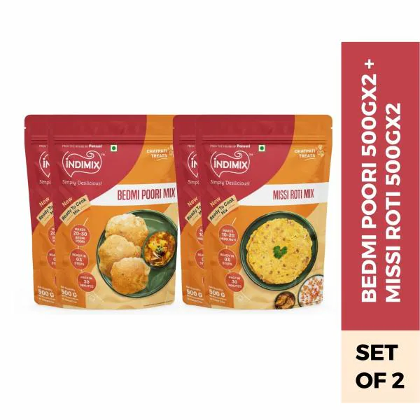 Pansari Atta combo Bedmi Poori atta, Missi Roti (500gx2)- 2 Kg - JioMart