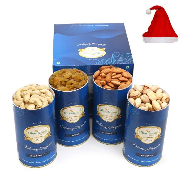 Christmas Gifts-Cashews, Almonds, Pistachios, Raisins Cans-400 gram ...