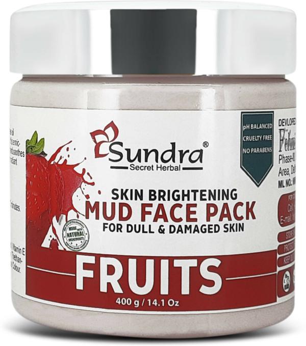 Sundra Secret Herbal Fruits Skin Brightening Mud Face Pack for Dull and ...