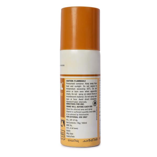 Ayurvet Charmil Plus Spray For Fungal infection, Any type of wound ...