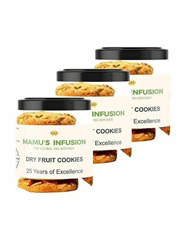 Mamus Infusion Dry Fruit Cookies Vegeterian 250 g (Pack of 3) - JioMart