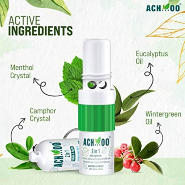 Ach...Oo 2-In-1 Inhaler And Roll On - 24 ml (Pack of 12) - JioMart