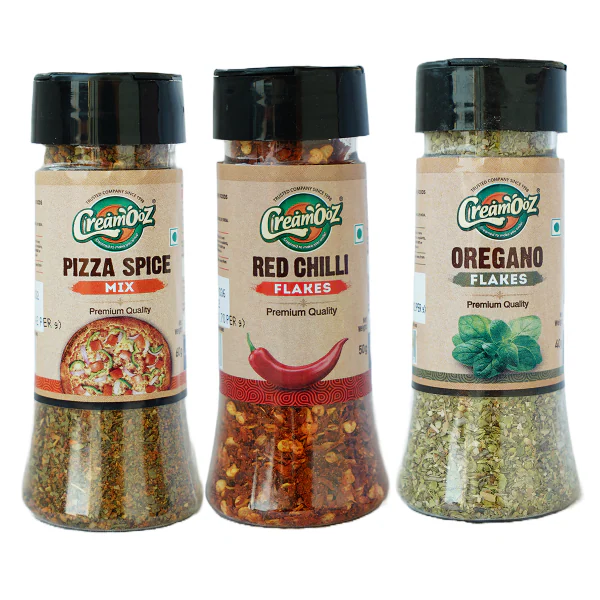 Creamooz Assorted Seasoning Pack of 3 (Pizza Spice Mix 60gm + Red ...