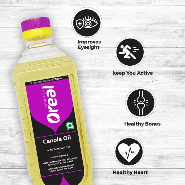 Oreal Canola Cooking Oil | suitable for All Ages, Rich in Omega -3 ...