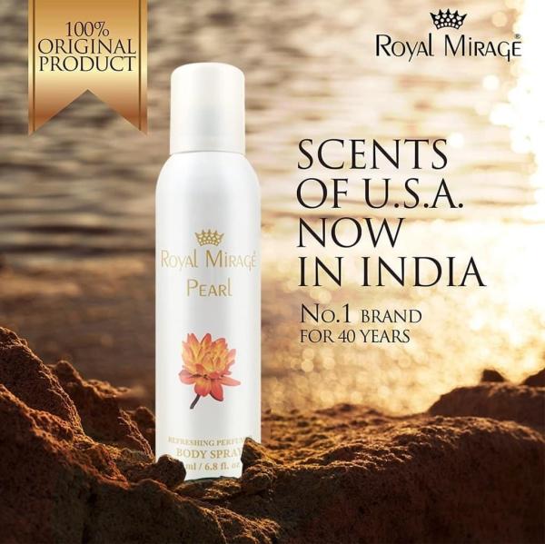 Royal Mirage Pearl Perfumed Body Deodorant Spray 200ml - JioMart