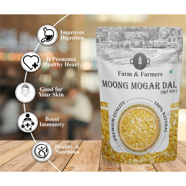 FARM & FARMERS 100 % Natural Premium Quality Moond Mogar Daal - (1kg ...