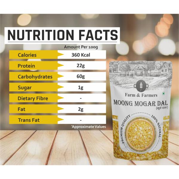 FARM & FARMERS 100 % Natural Premium Quality Moond Mogar Daal - (1kg ...