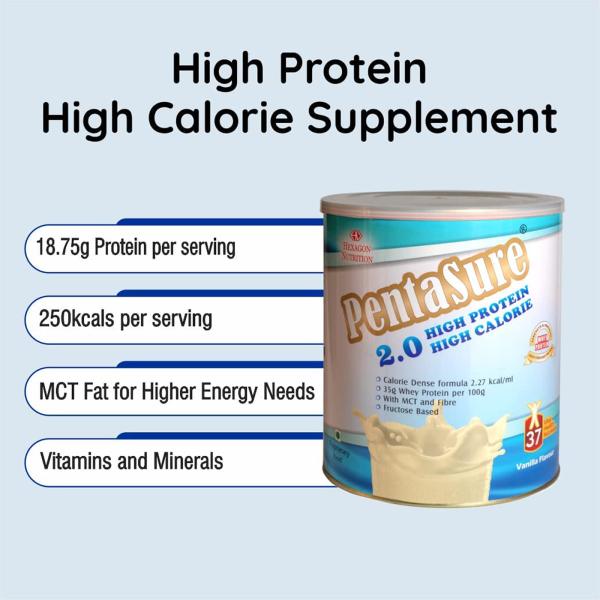 Pentasure 2.0 High Protein High Calorie - Vanilla Flavour, 1 kg - JioMart