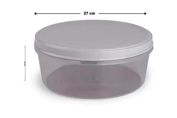 Nayasa Transparent Round Box for khakhra Papad Chapati Roti Storage Box ...