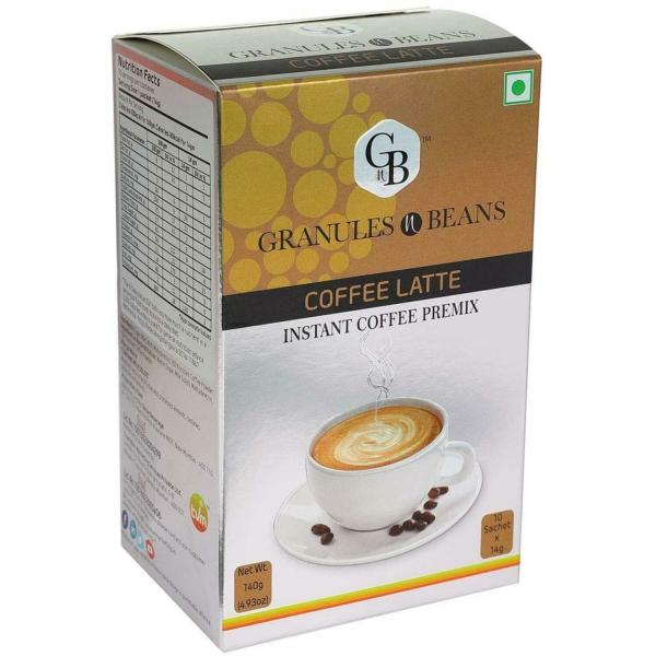 Granules n Beans Coffee Latte Instant Coffee Premix - (10 Sachet x 14g ...