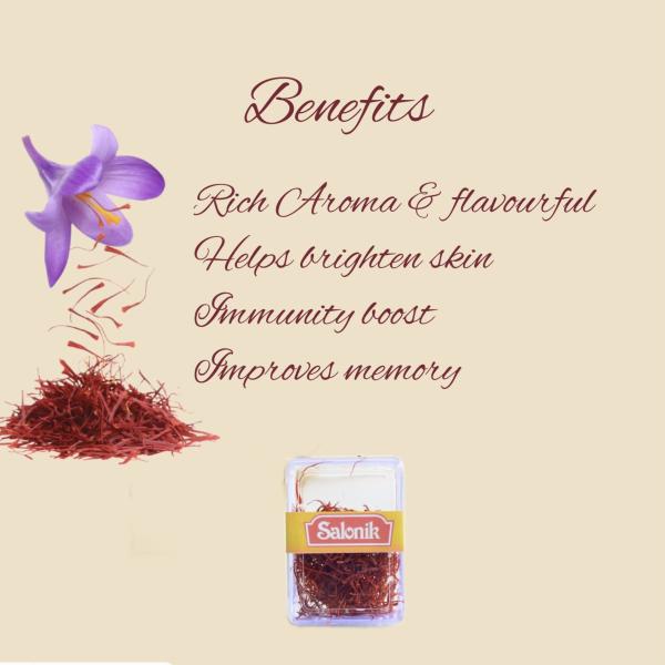 SALONIK Saffron Premium standard kesar zaffran Certified for Biryani ...