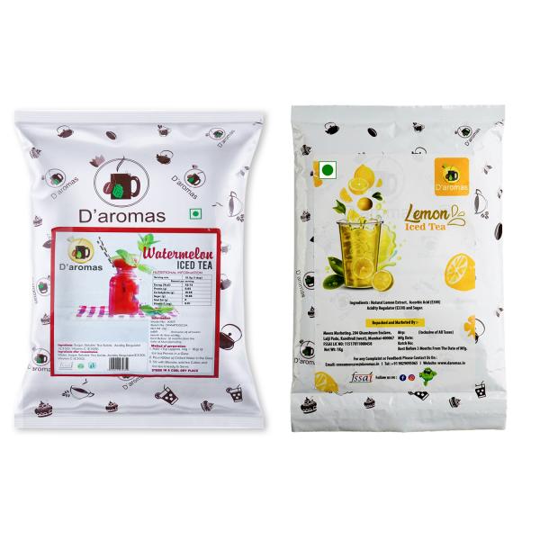 D'aromas Watermelon & Lemon Ice Tea 1kg, Instant Premix Ice Tea Powder ...