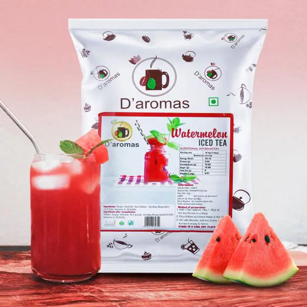 D'aromas Watermelon & Lemon Ice Tea 1kg, Instant Premix Ice Tea Powder ...