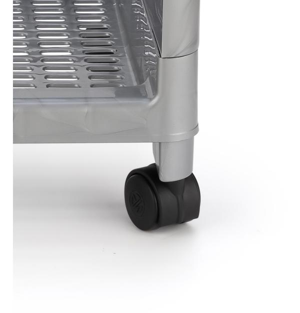 Biltoxi Plastic Multipurpose Storage Organizer Shelves Movable Trolley ...