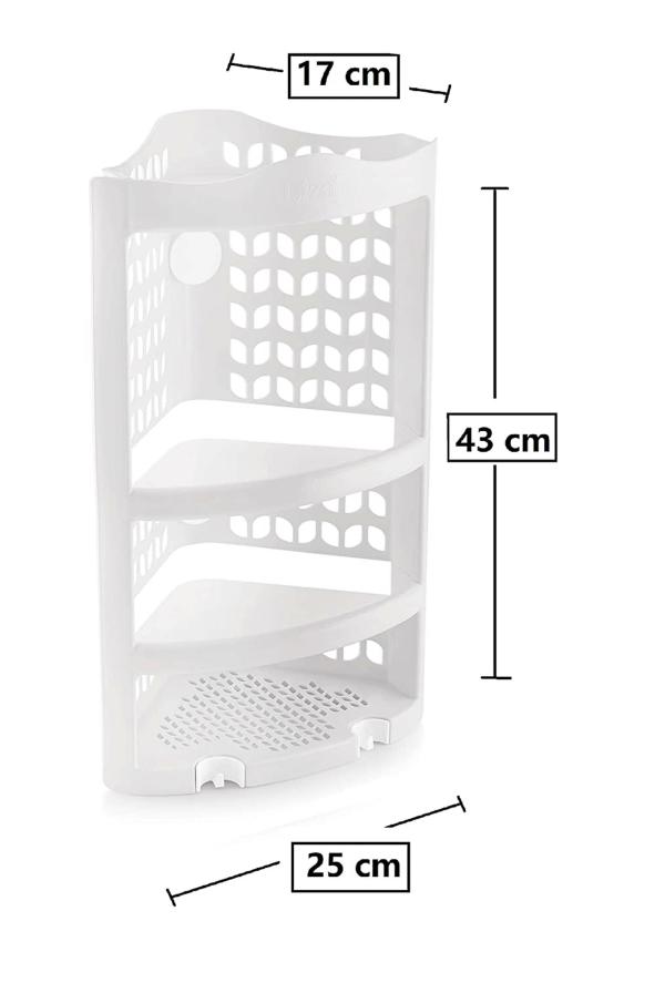 Nabhya White Plastic Multipurpose Wall Mount Bathroom Corner Shelf and ...