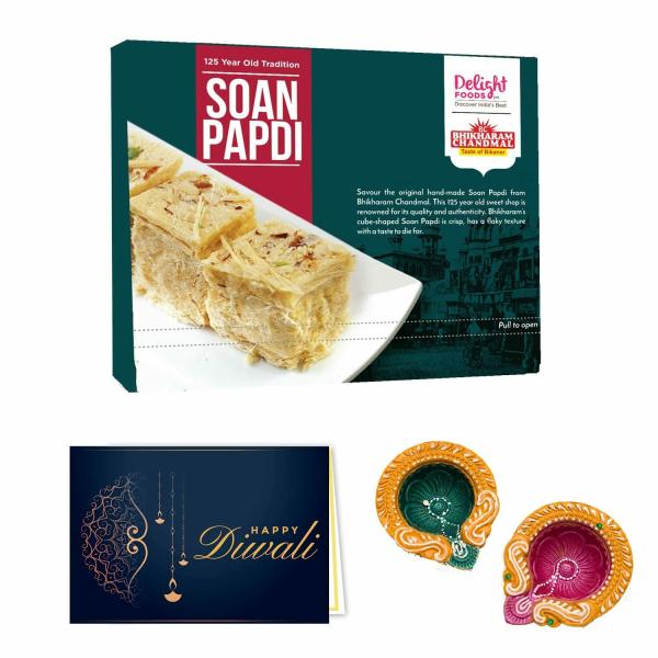 Delight Foods Soan Papdi 200g | Diwali Greeting Card | Decorative Fancy ...
