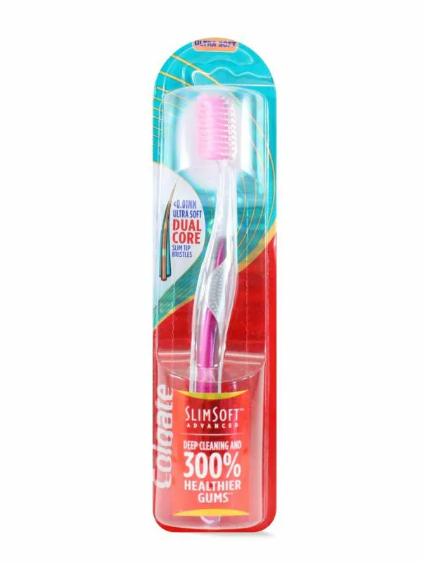 Colgate SlimSoft Advance Ultra Soft Toothbrush+ Colgate Charcoal Clean ...