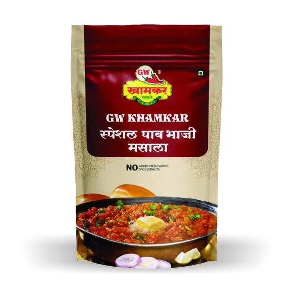 GW Khamkar Special Pav Bhaji Masala -370 grams, Pack of 2(185g each ...