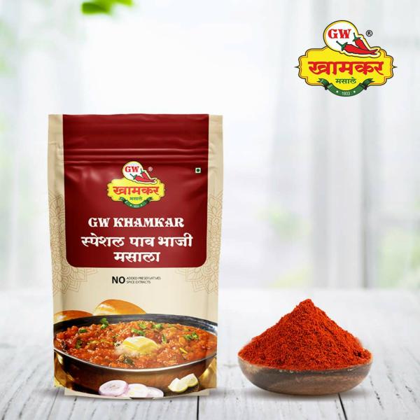 GW Khamkar Special Pav Bhaji Masala -370 grams, Pack of 2(185g each ...
