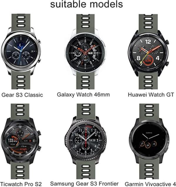 CASEKOO Silicone Smart Watch Strap for Boat Xtend, Pro and Flash (Black ...