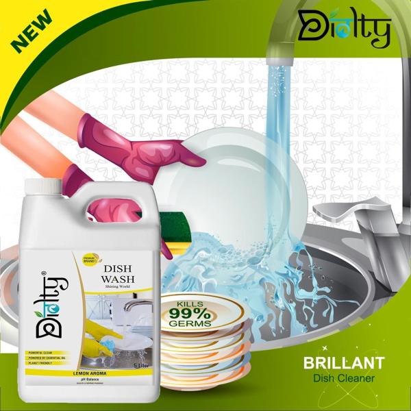 Diolty Lemon Dishwash Liquid 5 L - JioMart